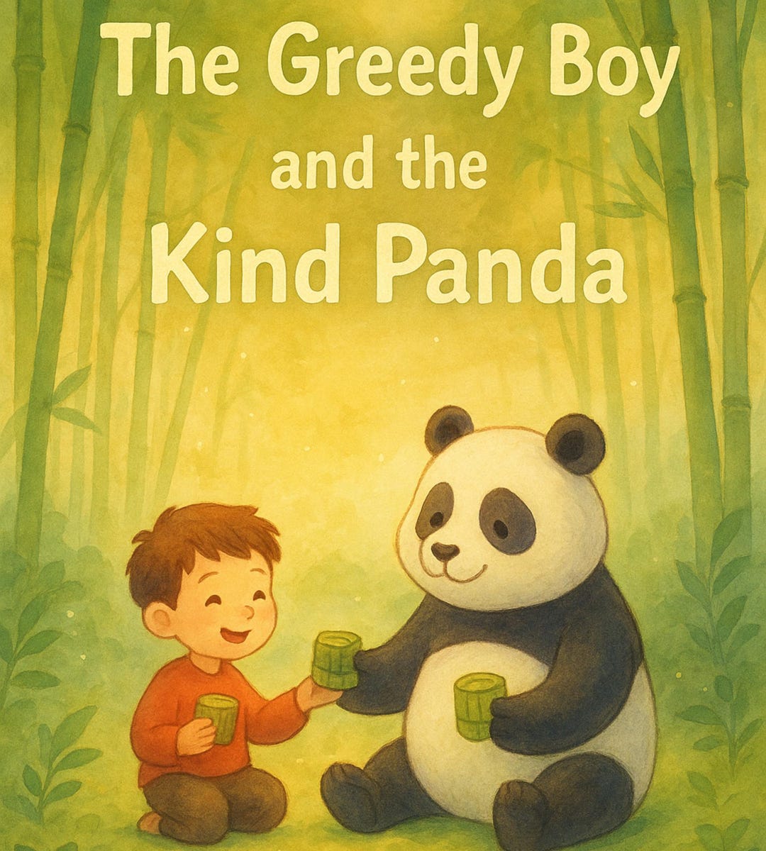 The Greedy Boy and the Kind Panda : Personalized Kids Story Book ...