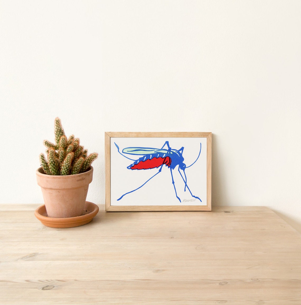 Mosquito Painting Insect Original Art Animal Wall Art - Etsy