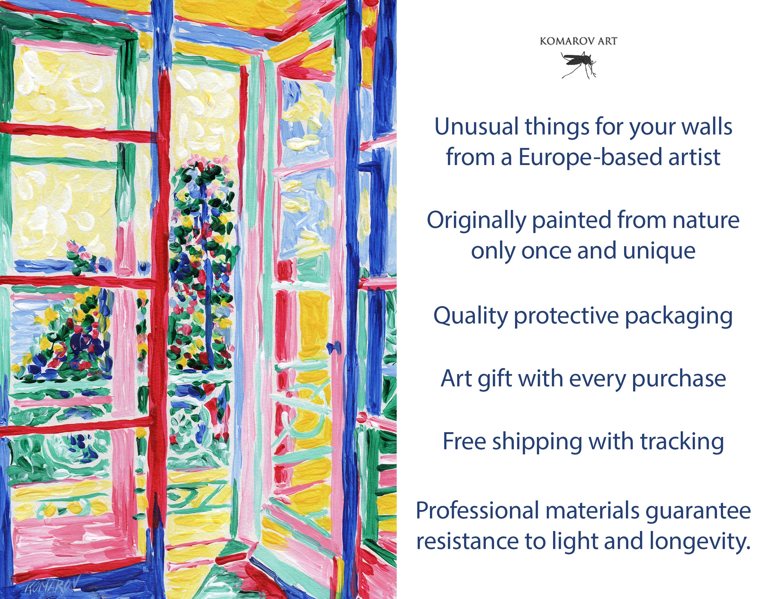 Rose Painting June Birth Flower Original Art Floral Wall Art | Etsy