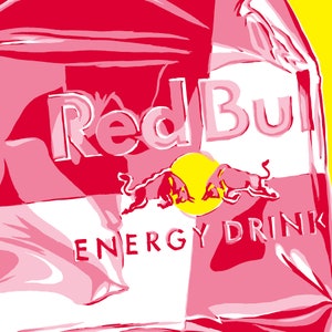 Red Bull Can Art Print Drink Poster Kitchen Wall Art Pop Art Modern ...