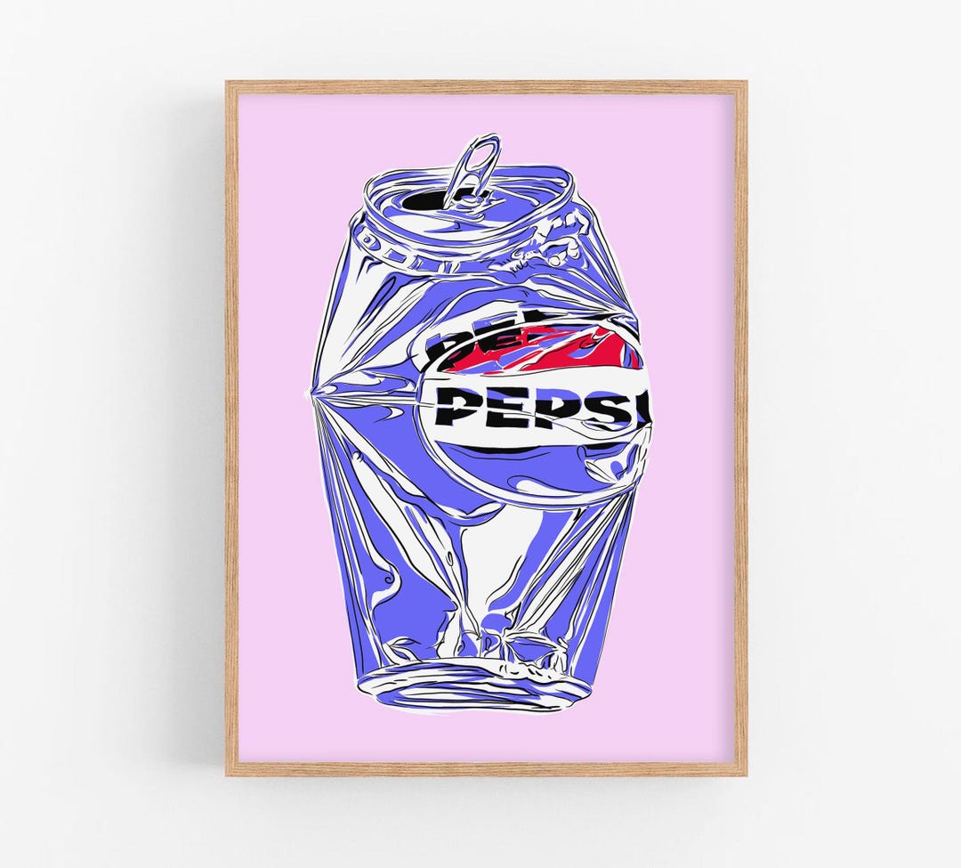 Pepsi Can Art Print Pop Art Poster Drink Wall Art Kitchen Artwork ...
