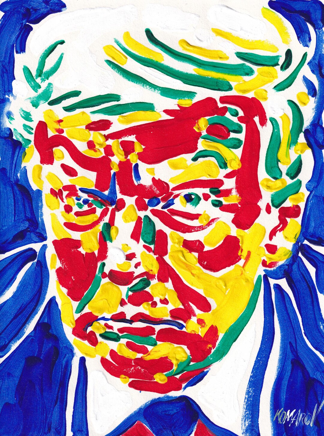 Donald Trump Painting, Colorful Pop Art Portrait, 11x8 Original Oil - Etsy
