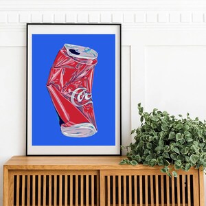 Coke Art Print Original Soda Wall Art Drink Artwork Bar Cart Coca-cola ...