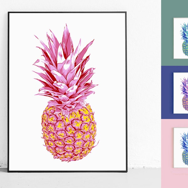 Pineapple Poster - Etsy