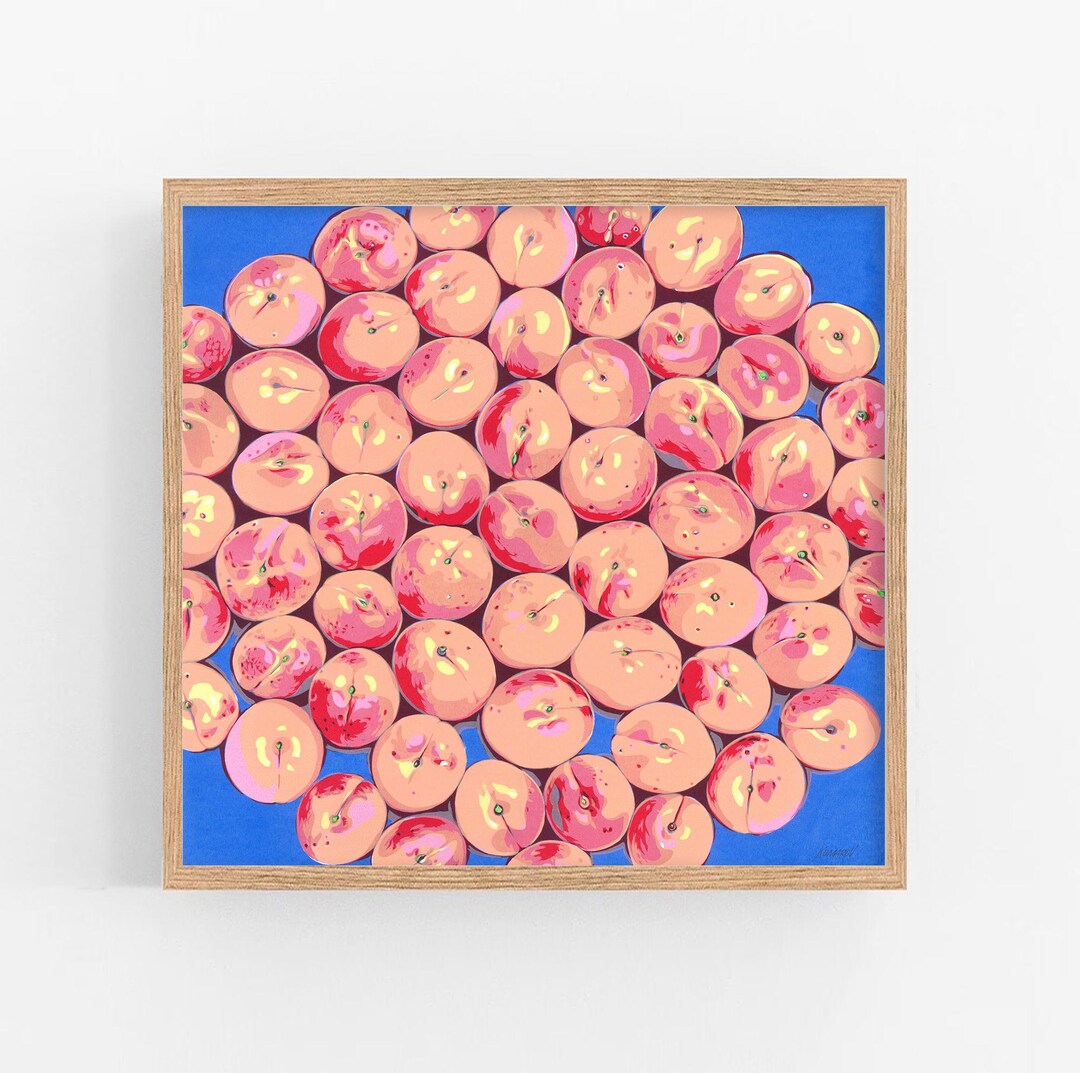 Apricot Art Print Fruit Wall Art Kitchen Poster Food Artwork Orange ...