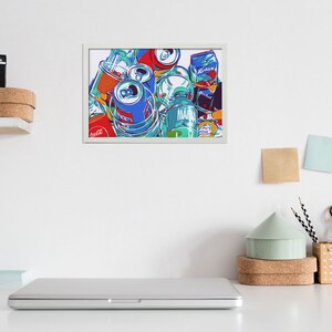 Drink Painting Kitchen Original Art Food Wall Art Urban Artwork Street ...