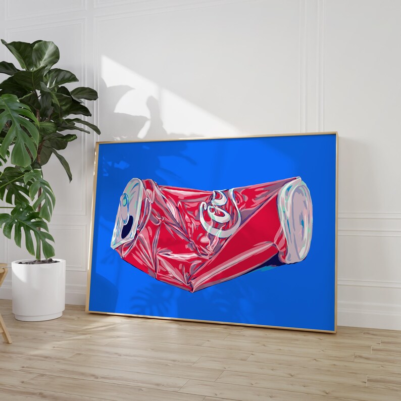 Coca-cola Can Pop Art Print, Kitchen Bar Cart Poster - Etsy