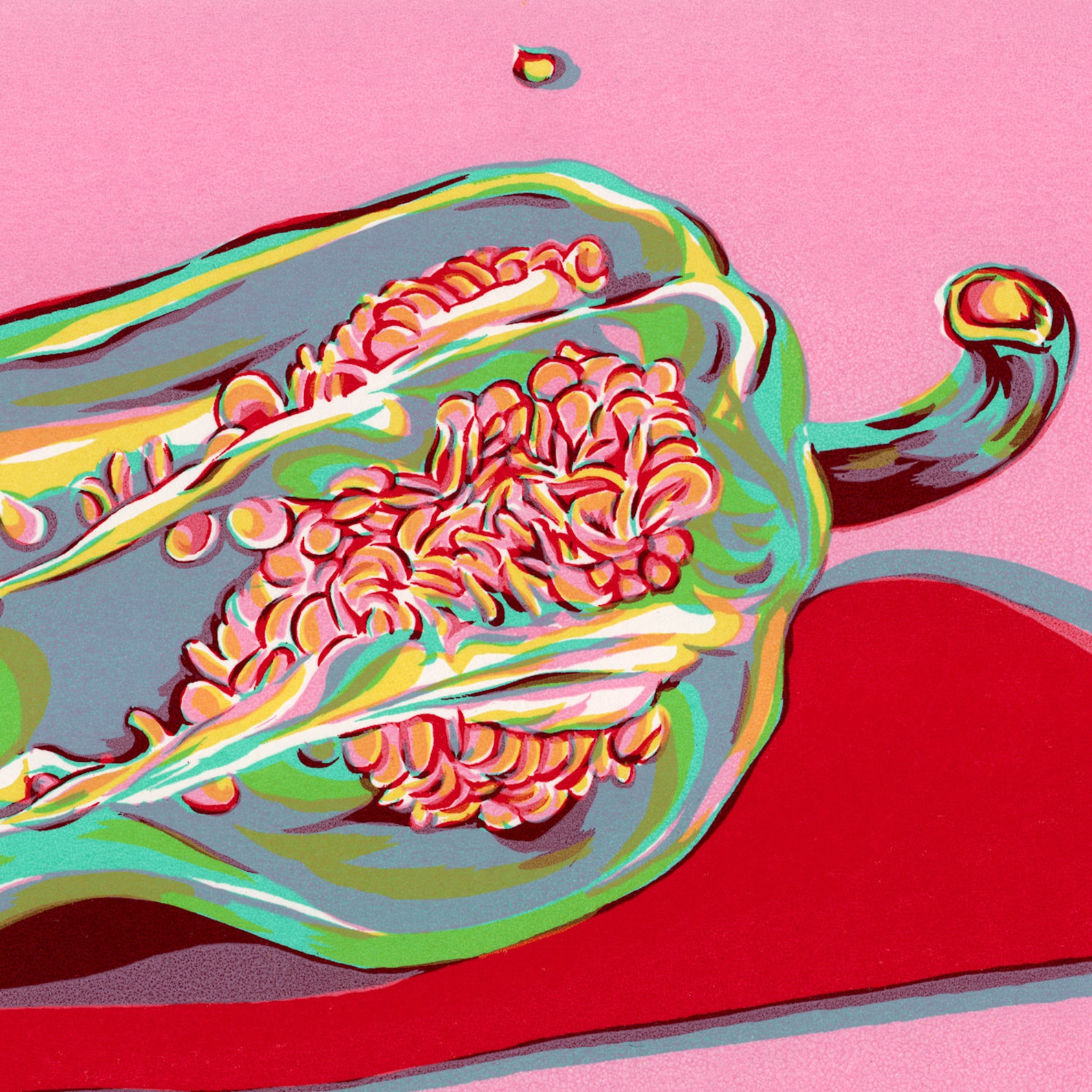 Paprika Painting Kitchen Original Art Food Artwork Pop Art | Etsy