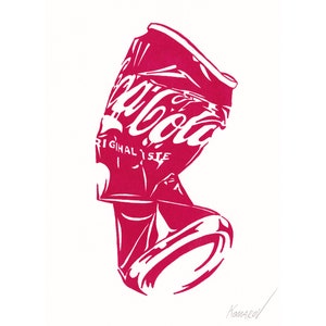 Coca Cola Painting Drink Original Art Pop Art Wall Art Kitchen - Etsy