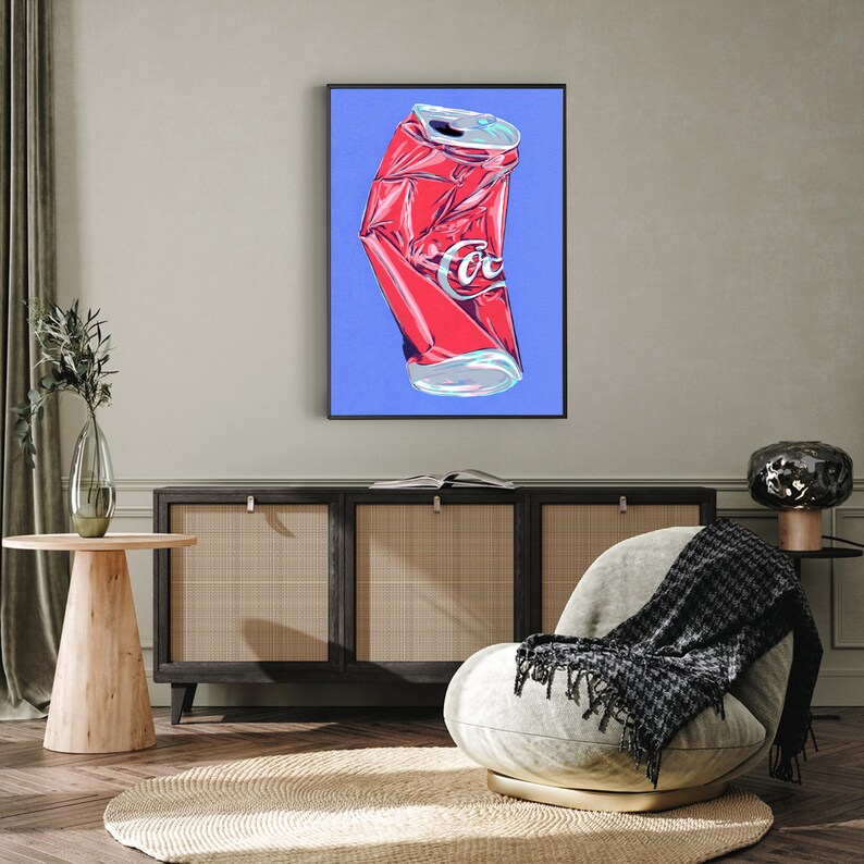 Coke Art Print Original Soda Wall Art Drink Artwork Bar Cart - Etsy