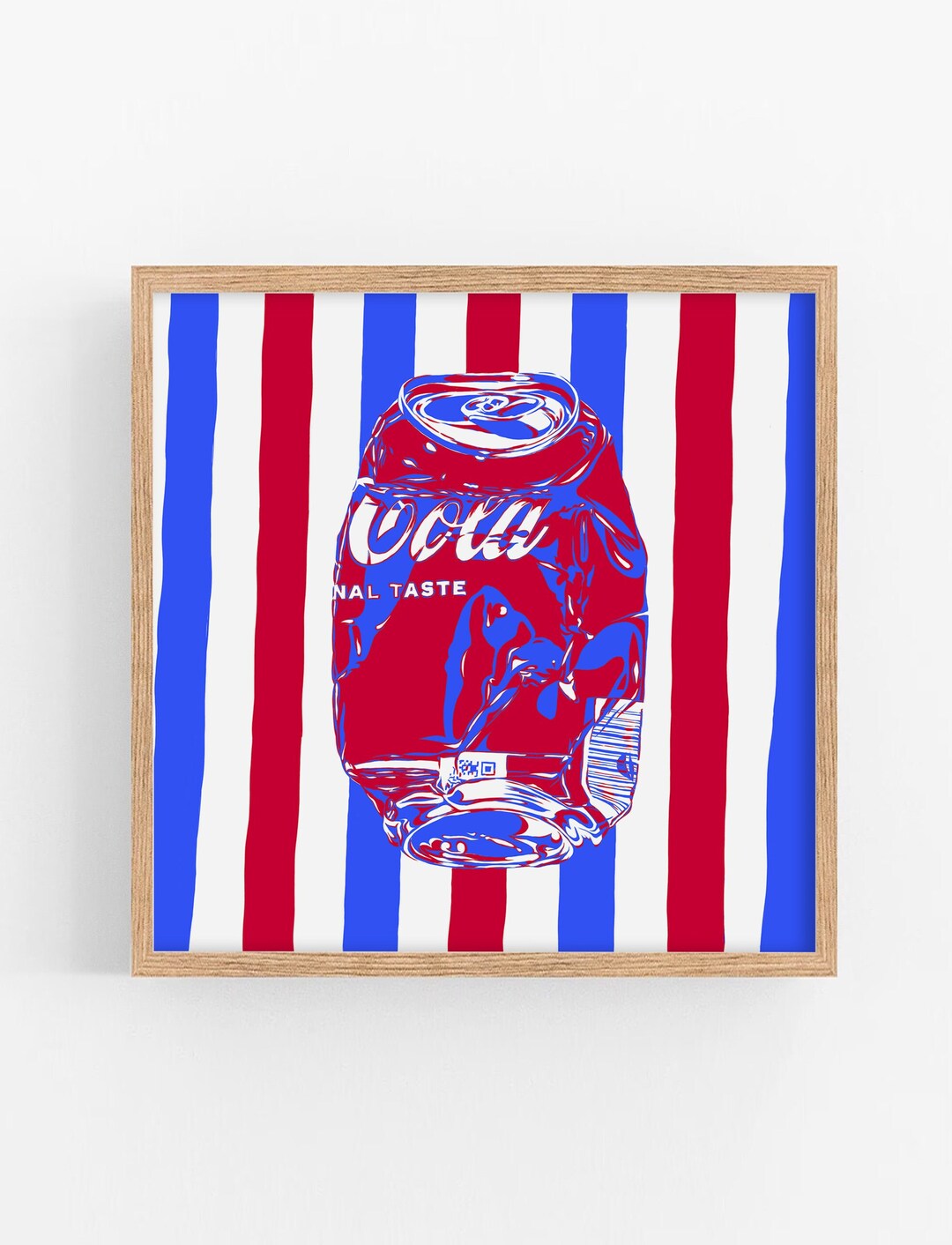 Coca-cola Art Print Kitchen Poster Drink Wall Art Red Blue Coke Artwork ...