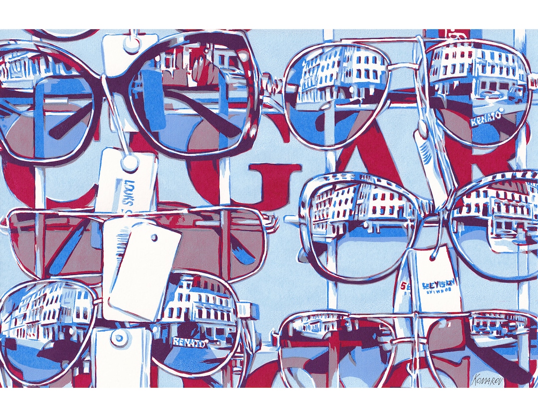 Glasses Painting Pop Art Artwork Eyeglasses Original Art Optical Modern ...