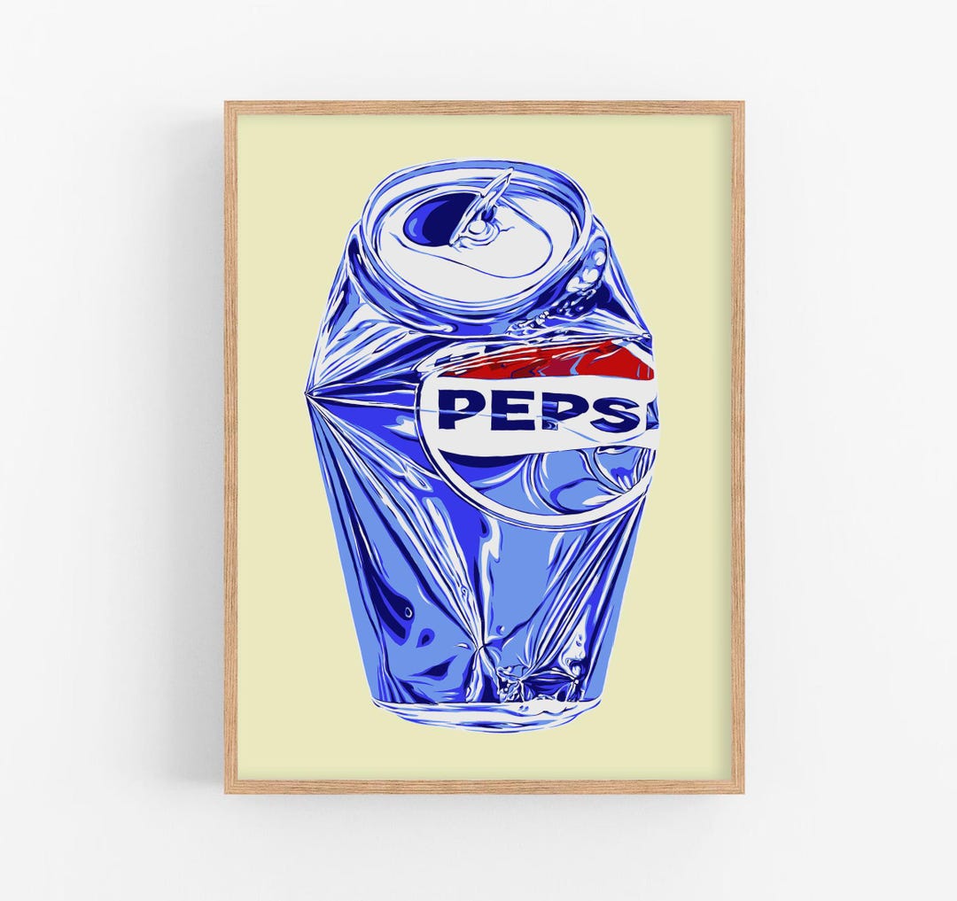 Pepsi Can Art Print Pop Art Poster Drink Wall Art Kitchen Artwork ...