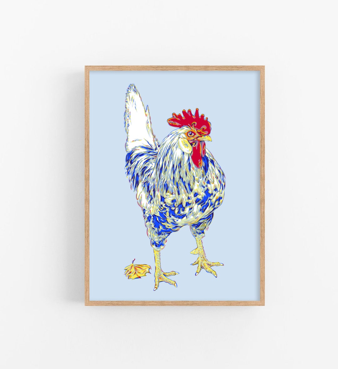 Rooster Art Print Farm Animal Poster Chicken Wall Art Farmhouse Artwork ...