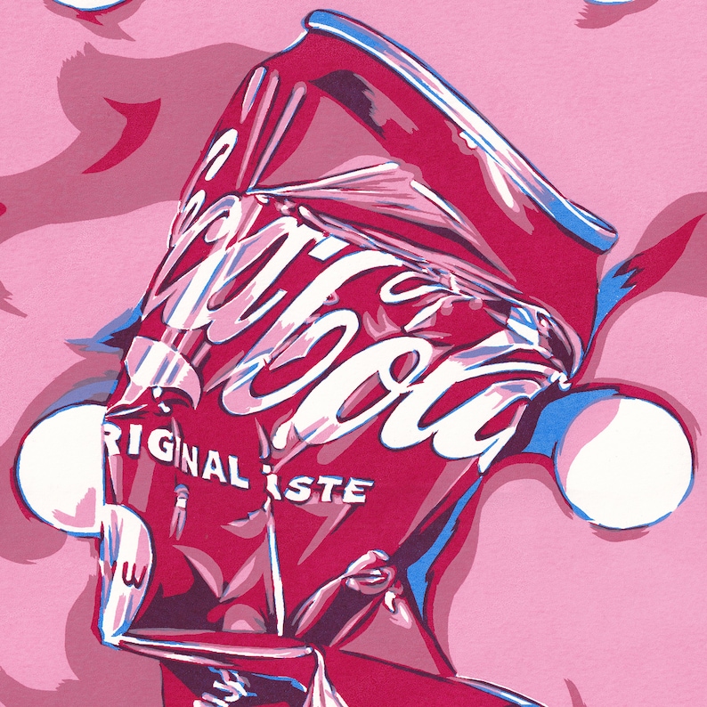 Cola Can Painting Pop Art Original Art Crushed Soda Can Wall - Etsy