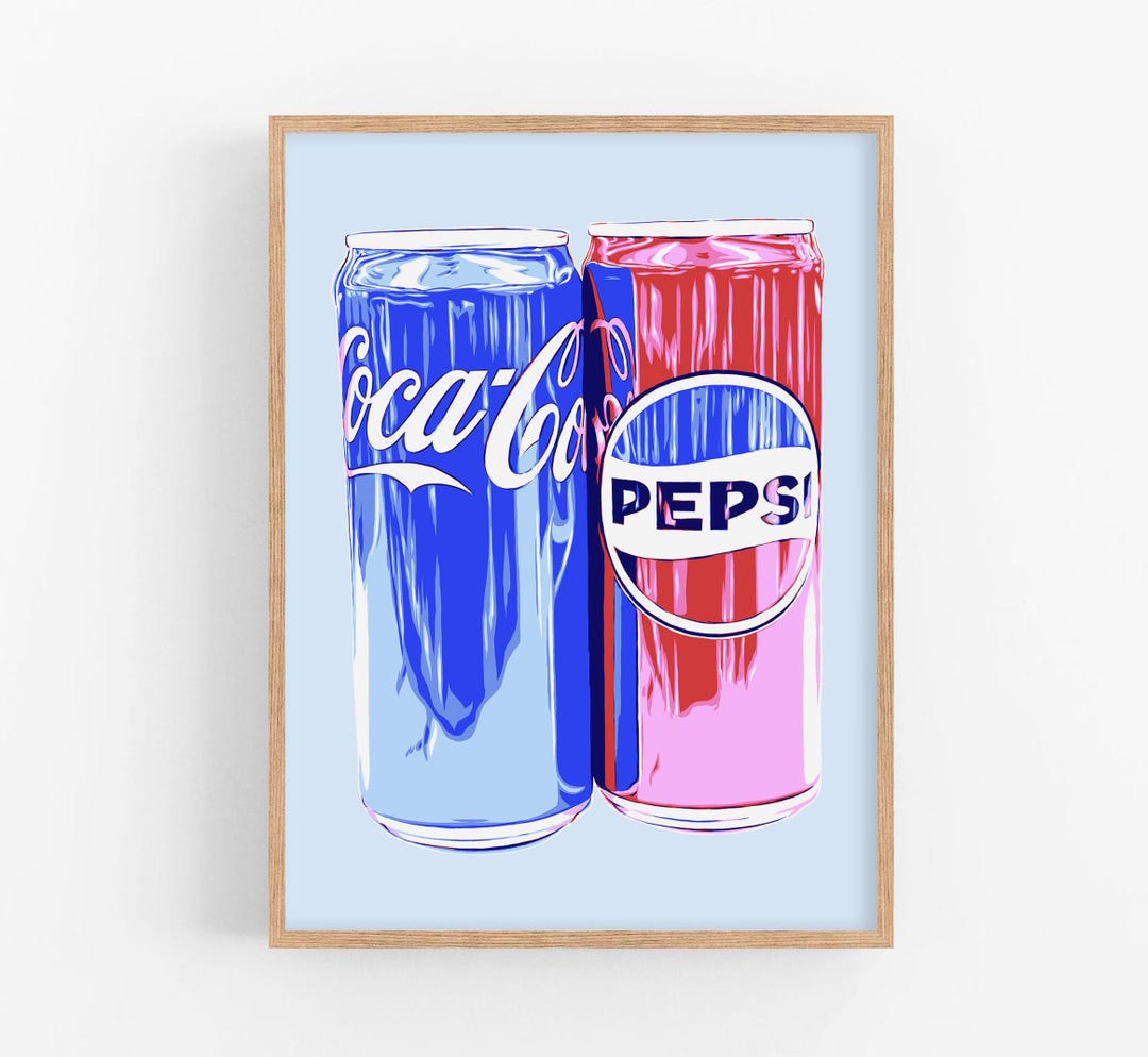 Pepsi Can Art Print Pop Art Poster Drink Wall Art Kitchen Artwork Coca ...