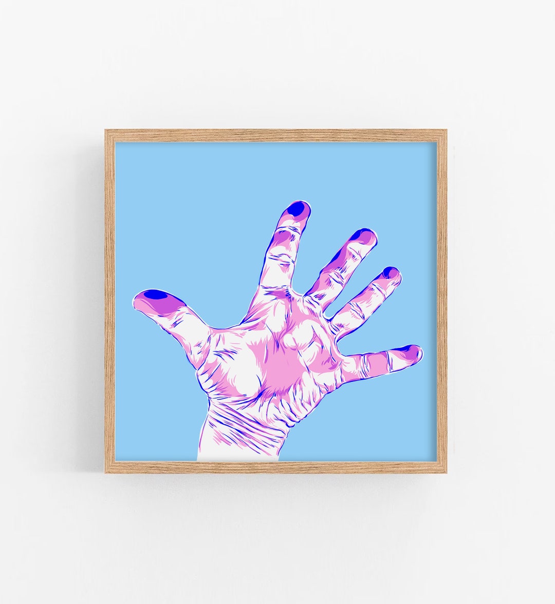 Hand Gesture Art Print Fingers Wall Art Human Poster Fingers Artwork ...