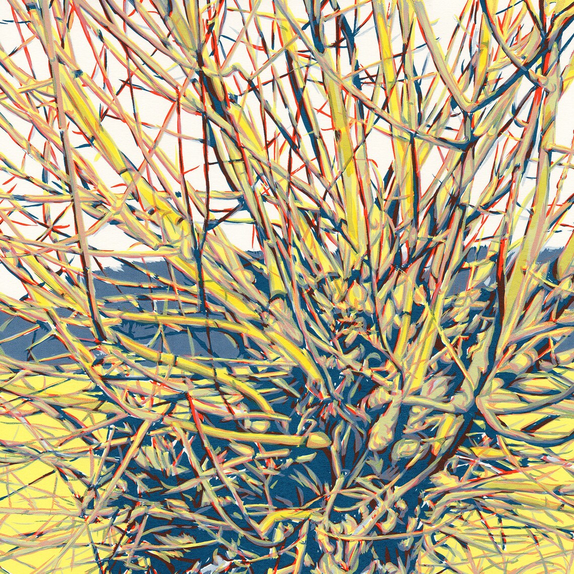 Willow Painting Tree Original Art Landscape Wall Art Weeping | Etsy