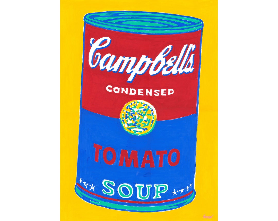 Campbell's Soup Painting Kitchen Original Art After Andy - Etsy UK