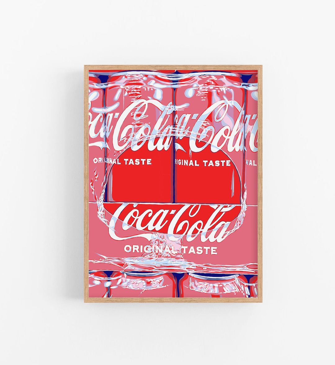 Coca-cola Cans Art Print Pop Art Poster Drink Wall Art Red Kitchen Art ...