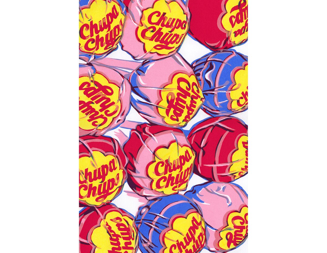 Lollipop Painting Kitchen Original Art Food Wall Art Candy Artwork ...