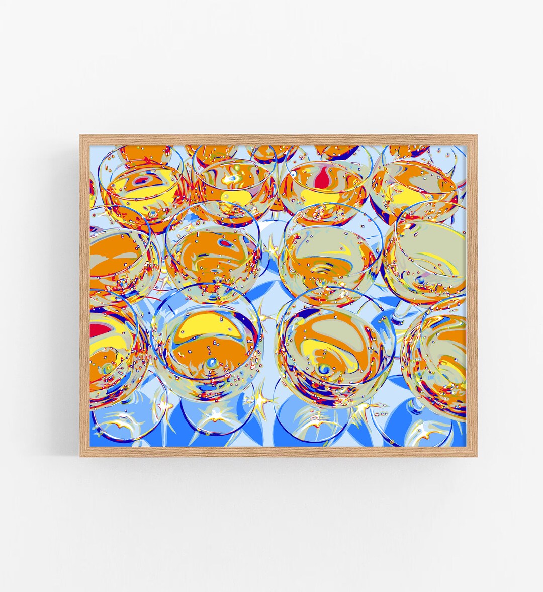 Champagne Art Print Drink Wall Art Wine Poster Bar Cart Art French ...