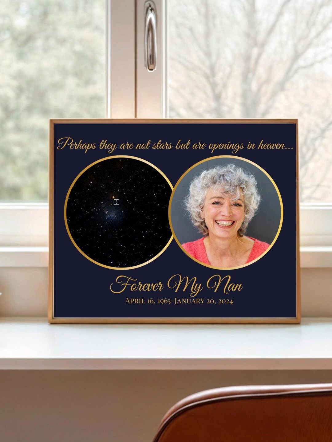 Personalized Memorial Star Map: Bereavement Gift, Loss of Loved One ...