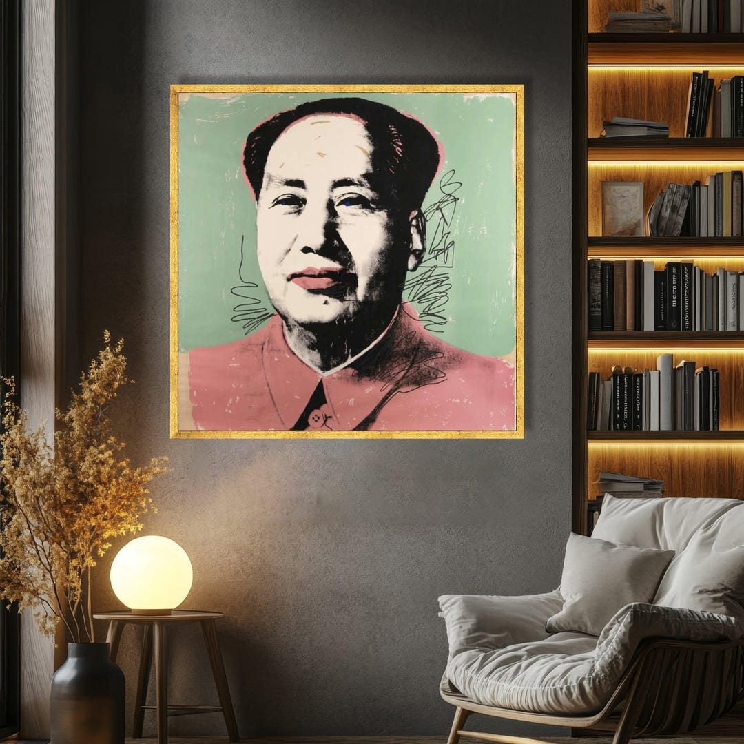 Mao Zedong Pop Art Canvas, Andy Warhol Style, Retro Portrait - Etsy