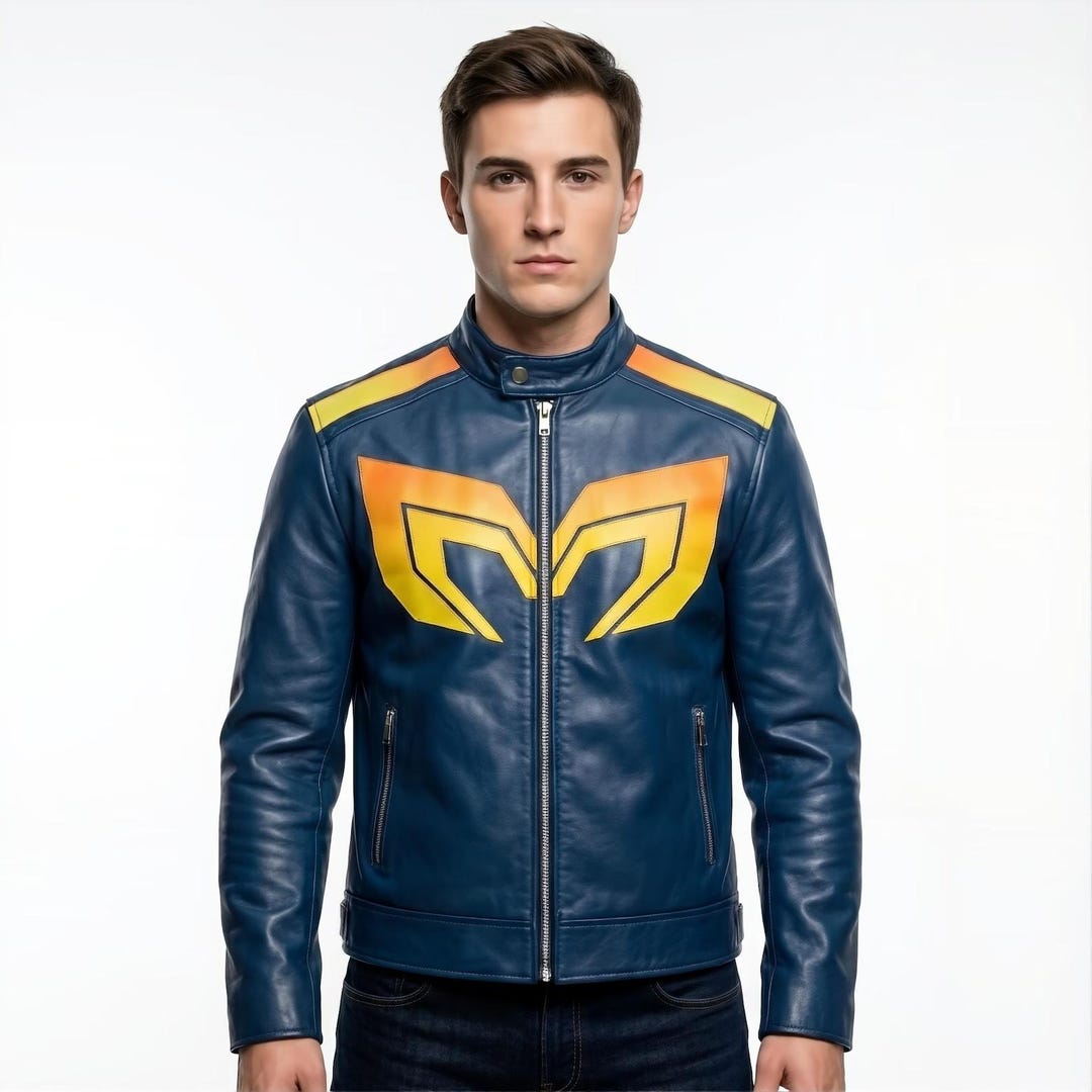 Dispatch Mecha Man Cosplay Jacket | Robert Robertson Inspired Leather ...