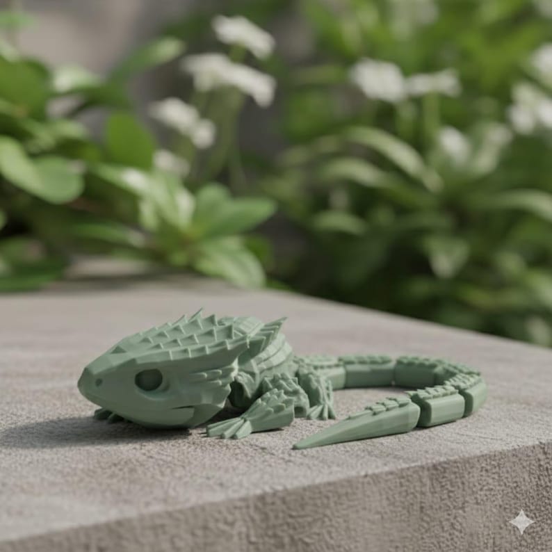 Articulated Lizard Dragon STL File | 3D Flexi Lizard Toy Pet Gift for ...