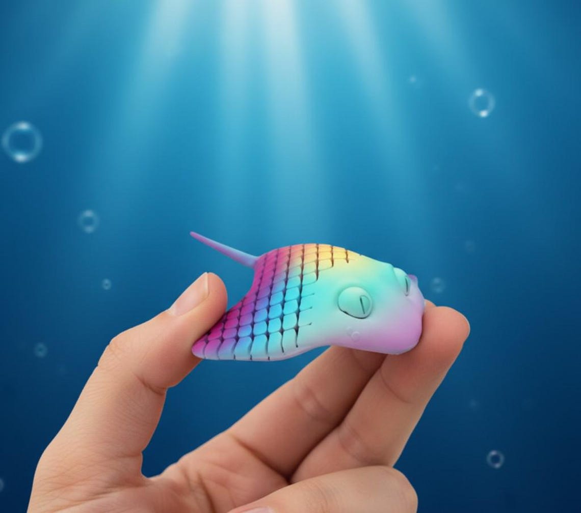3D Model Fish STL File Flexi Articulated Fish Cartoon Cute Printable ...