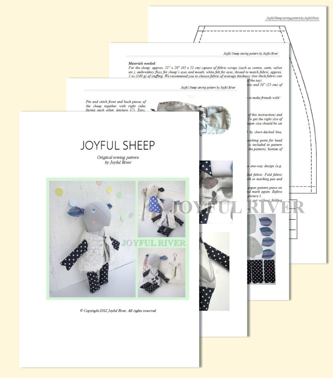Stuffed Toy Sheep Pdf Sewing Pattern Sheep Doll Pattern - Etsy