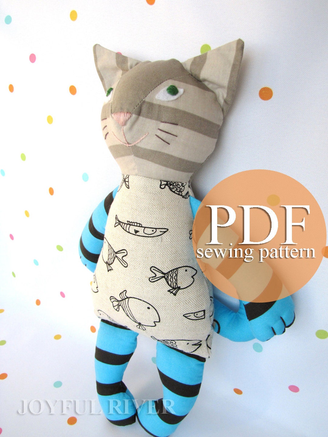 Stuffed Cat Doll Sewing Pattern, DIY Plush Toy (PDF Pattern) - Etsy