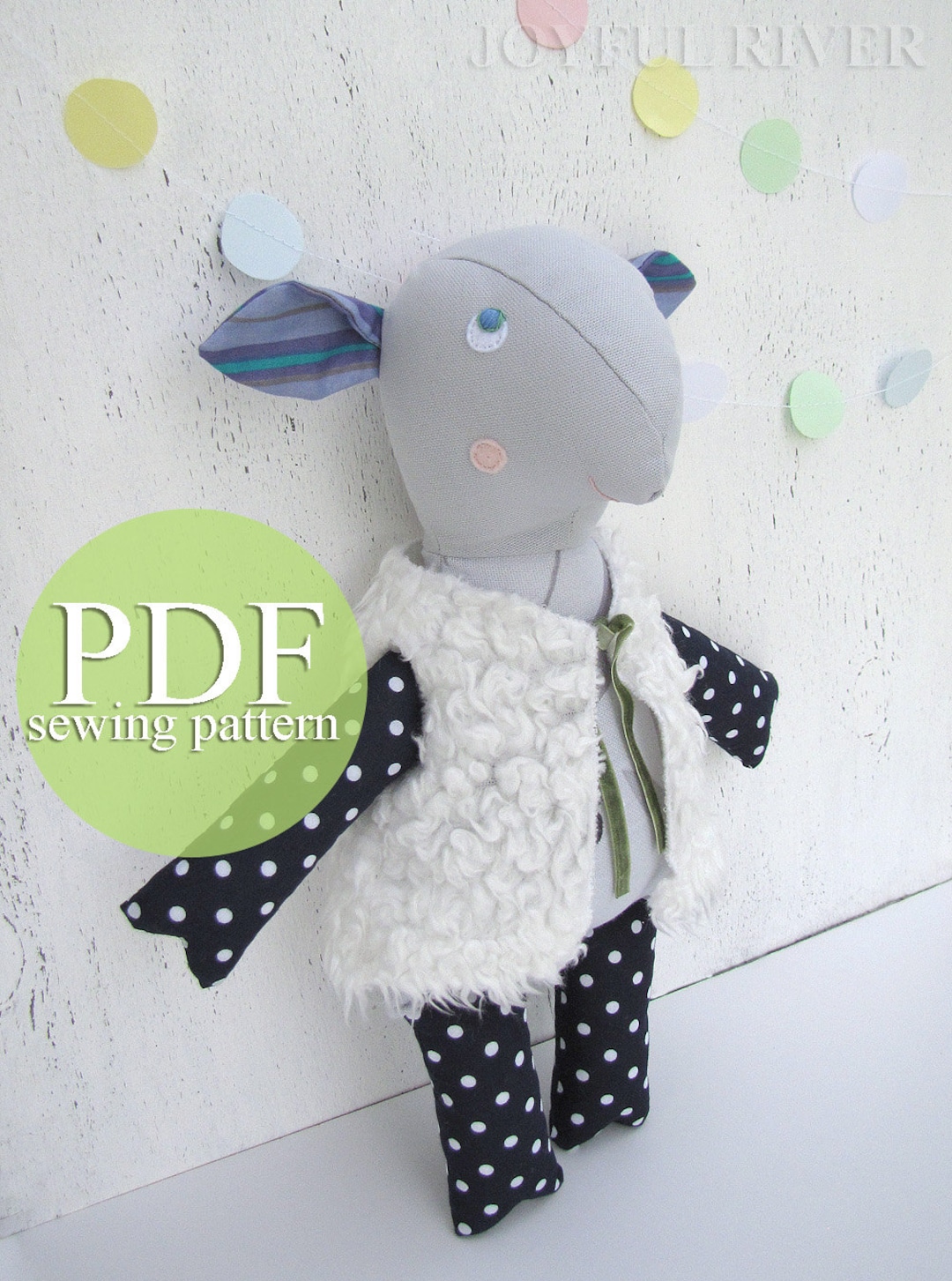 Stuffed Toy Sheep Pdf Sewing Pattern - Sheep Doll Pattern - Lamb Softie ...