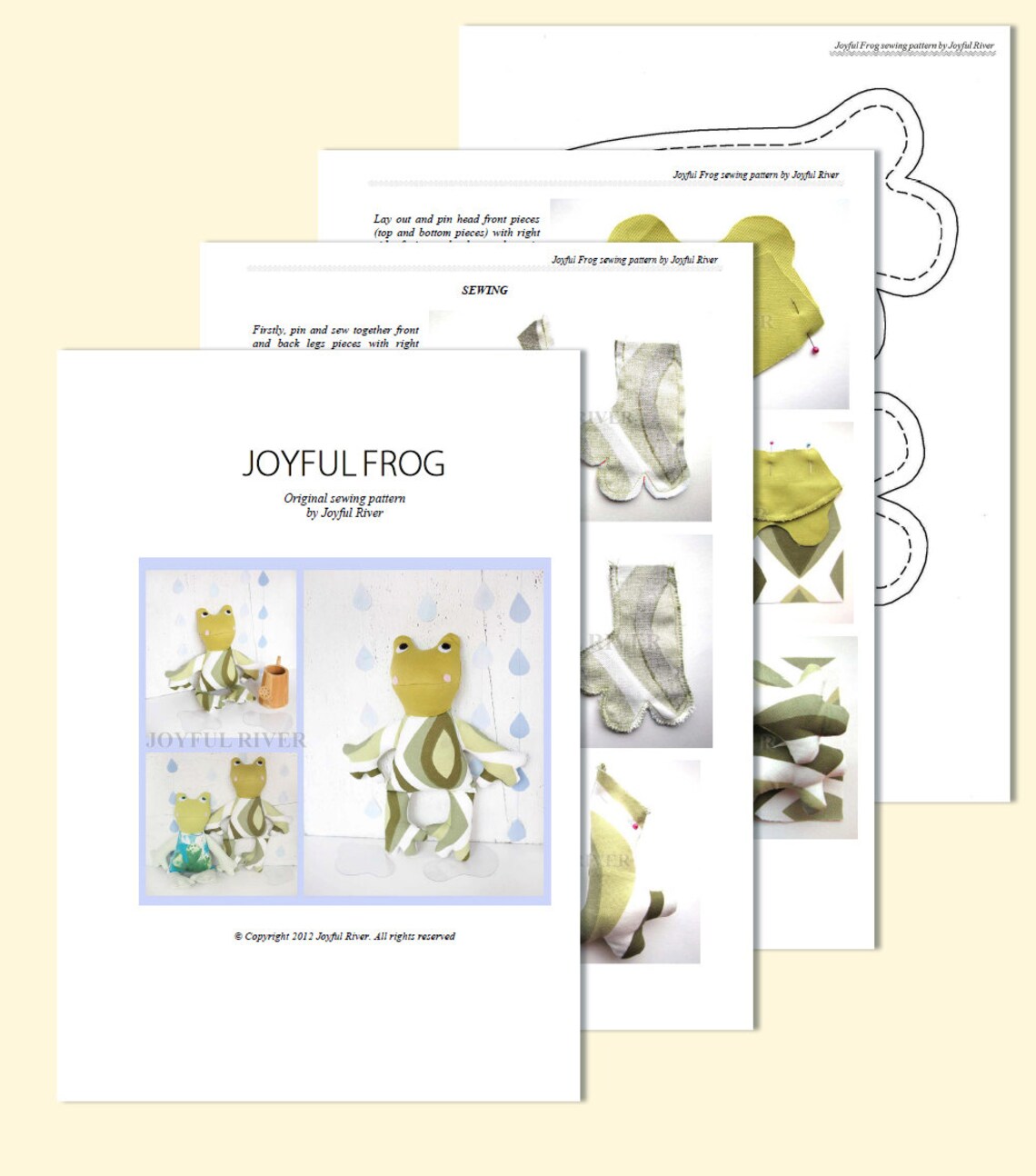 Frog Easy Sewing Pdf Pattern. Stuffed Toy Frog Sewing Pattern - Etsy