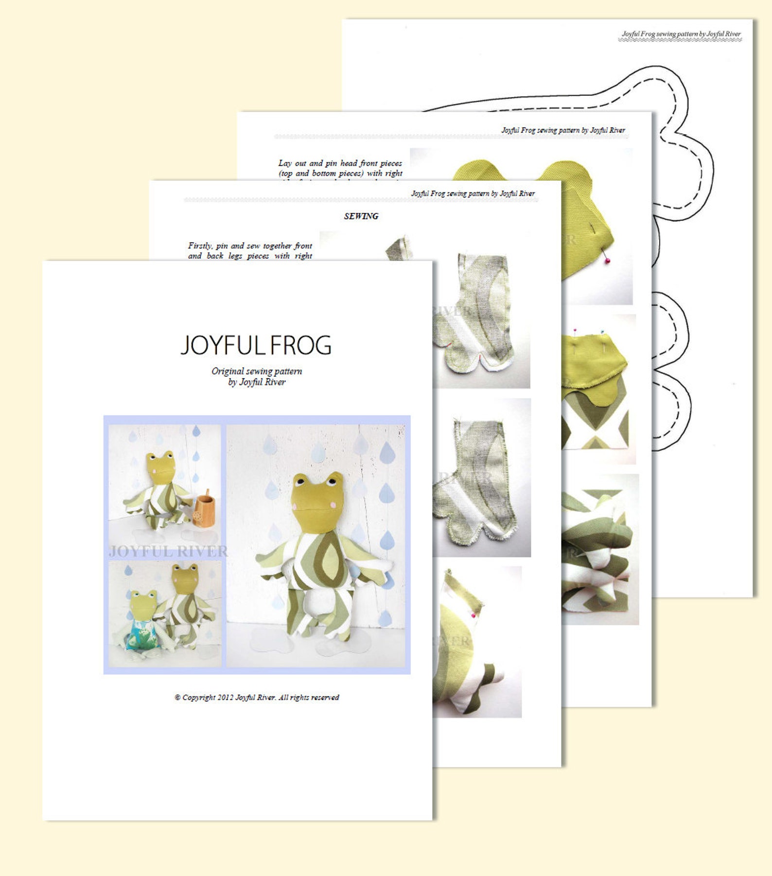 Frog Easy Sewing Pdf Pattern. Stuffed Toy Frog Sewing Pattern - Etsy