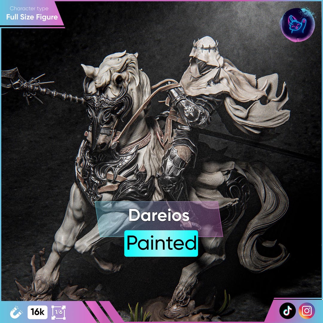 Dareios [hand-painted Figure With Magnets], 400mm | 16K Resin 3D Print ...