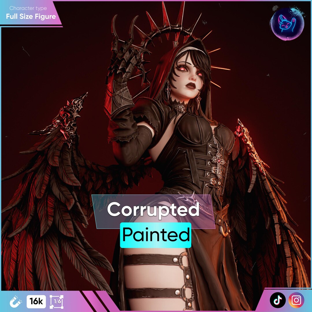 Corrupted Nun [hand-painted Figure With Magnets], 350mm | 16K Resin 3D ...