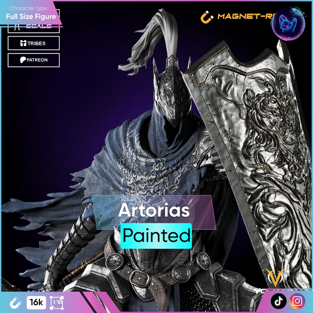 Artorias [hand-painted Figure With Magnets], 321mm | 16K Resin 3D Print ...