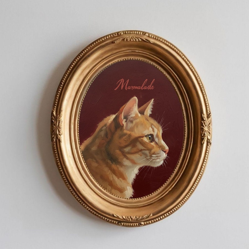 Orange Cat Mini Print - Etsy