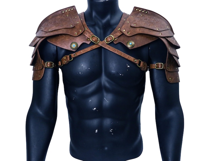 Farlangboo Medieval Leather Armor Belt: Viking Renaissance Cosplay ...