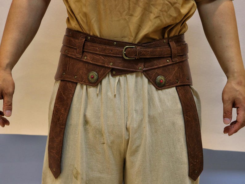 Farlangboo Medieval Leather Armor Belt: Viking Renaissance Cosplay ...