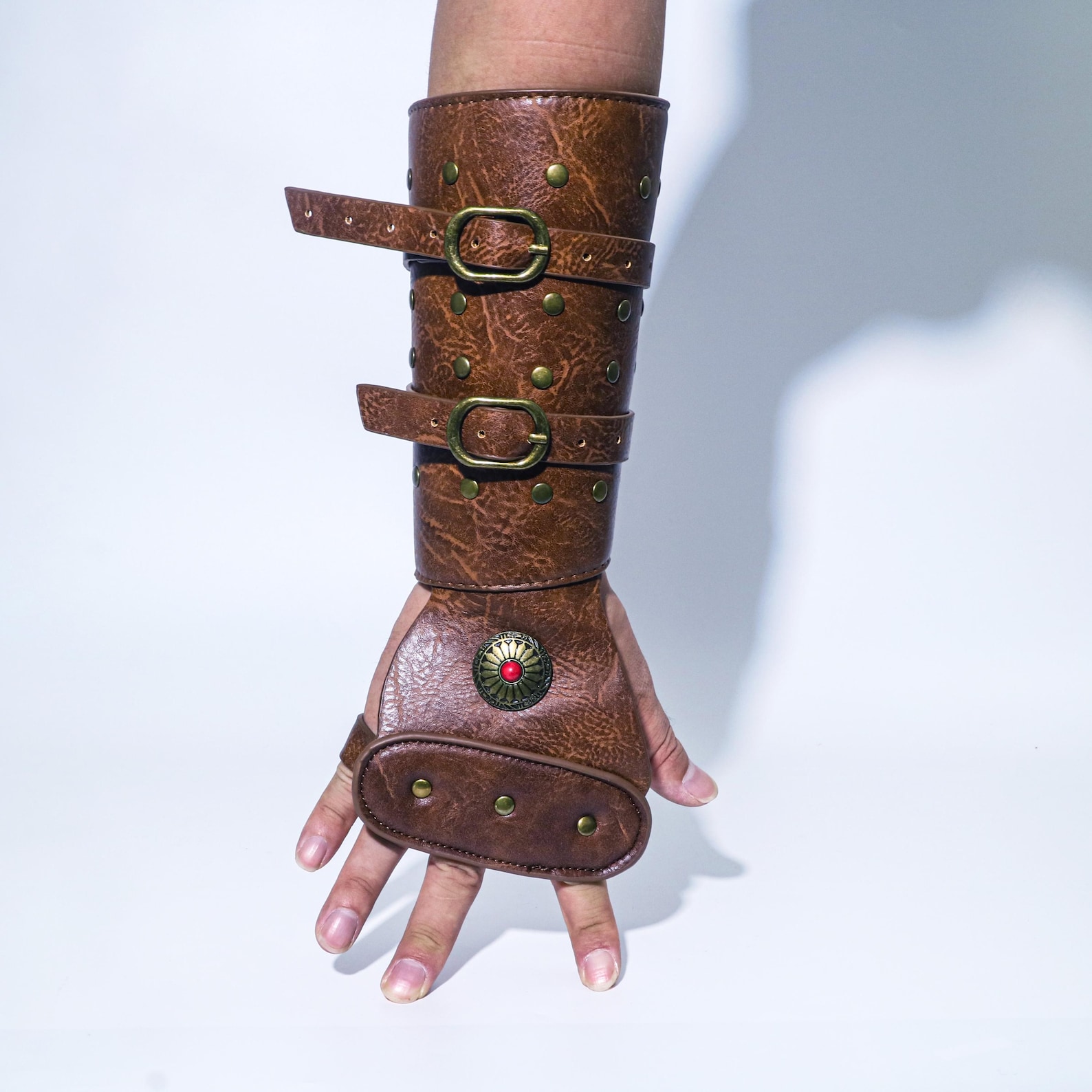 Leather Medieval Gauntlet: Renaissance Costume Wrist Guards - Etsy