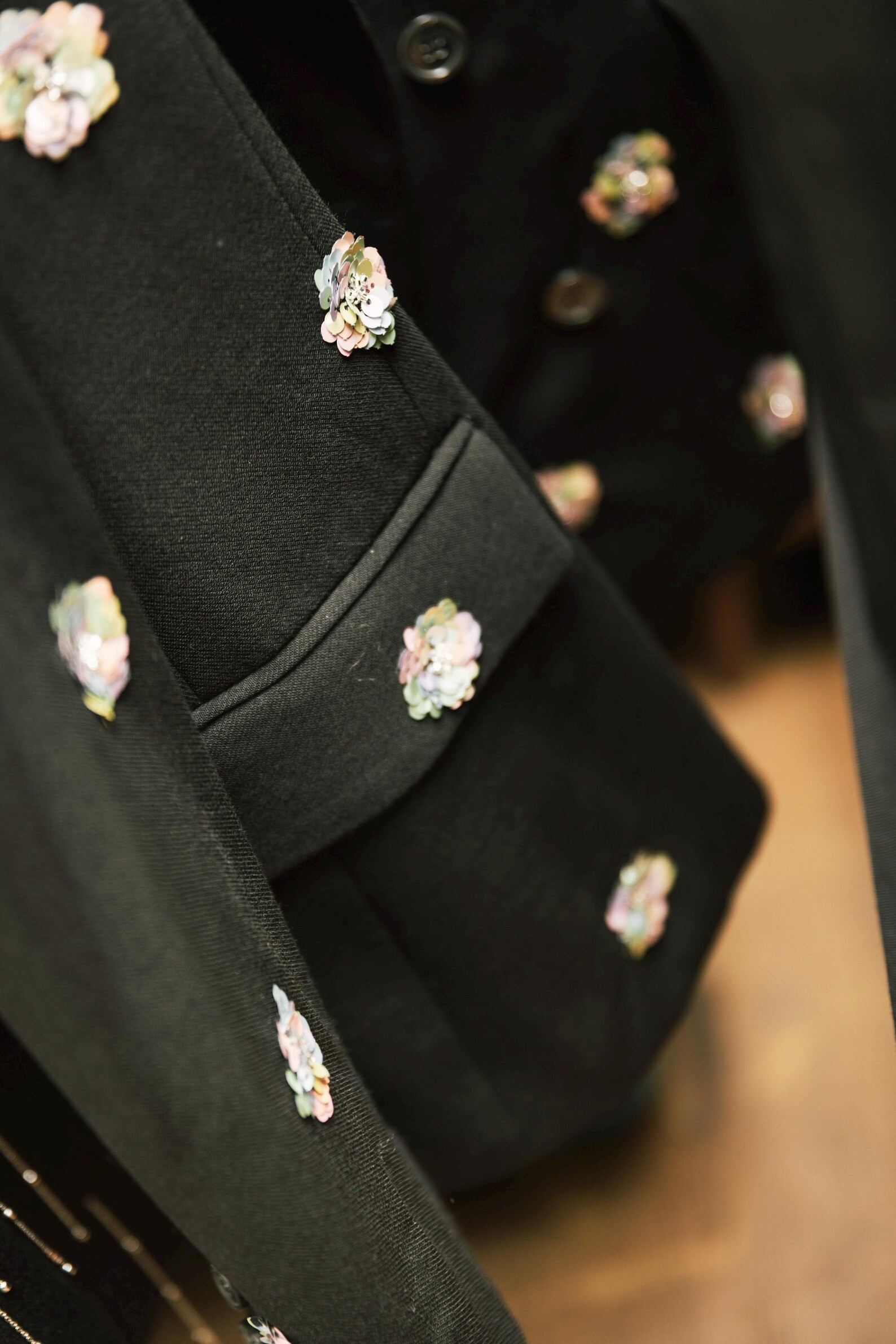 An Oversized Tailored Jacket Decorated With Hand-embroidered Sequin ...