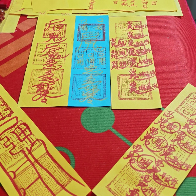 Taoist Handmade Paper Talisman | Feng Shui Protection Amulet - Etsy
