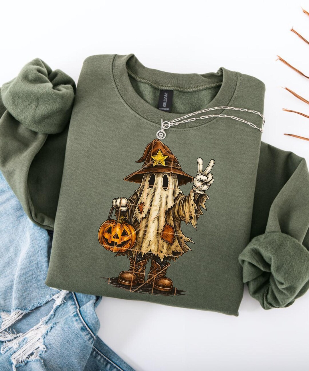 Pumpkin Wizard Ghost PNG | Spooky Halloween Wizard Design | Pumpkin ...
