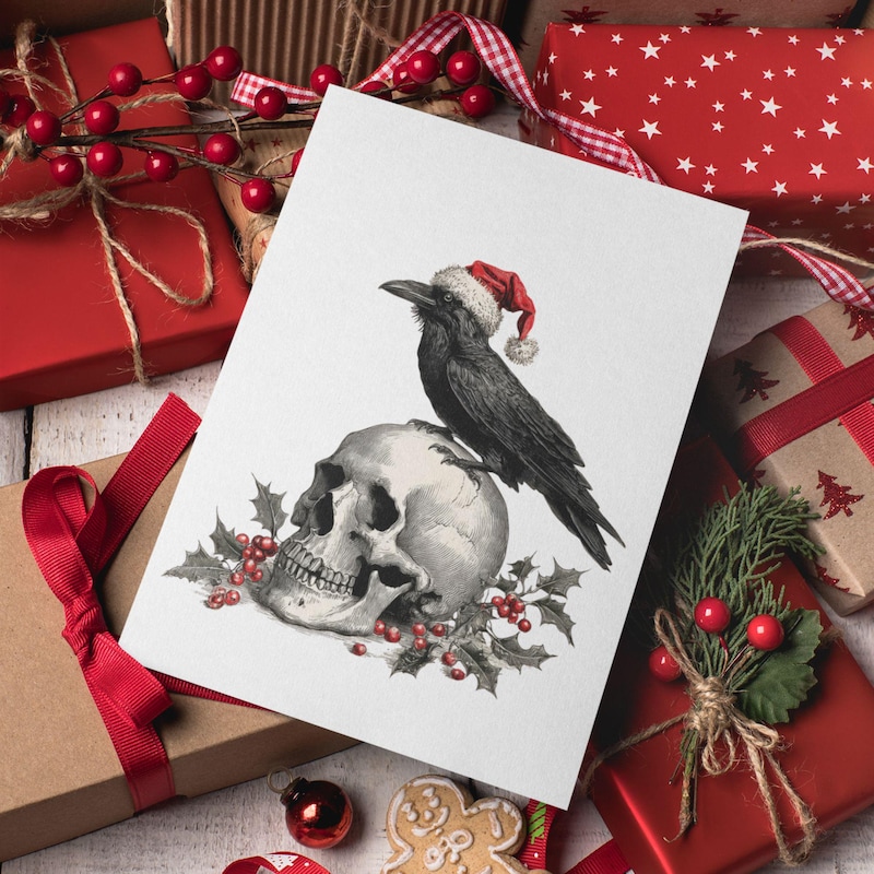 Raven Digital Christmas - Etsy