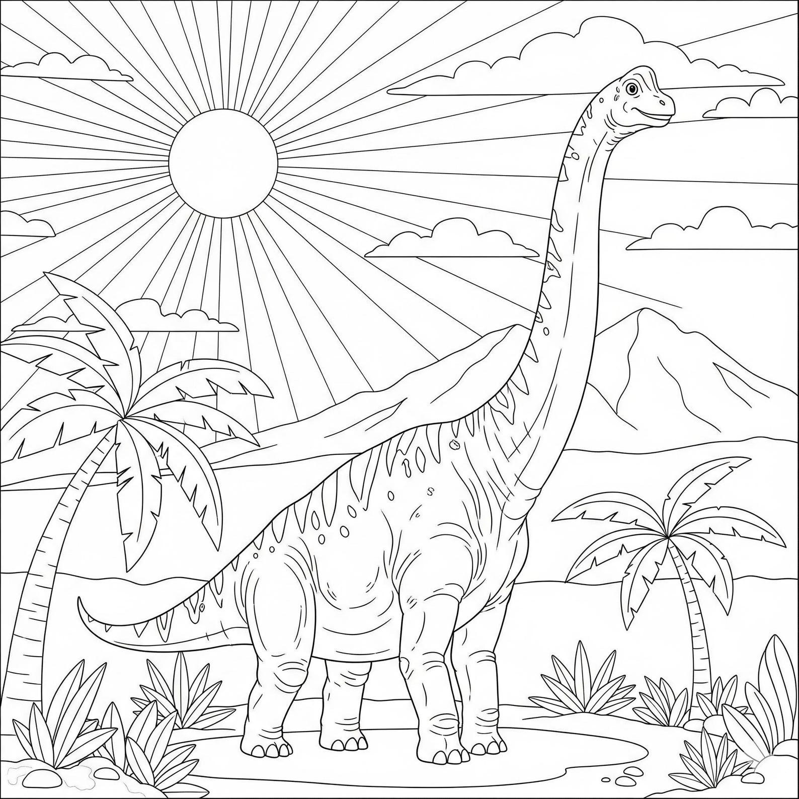 Dinosaur Coloring Book for Kids: Prehistoric Adventure (PDF Download ...