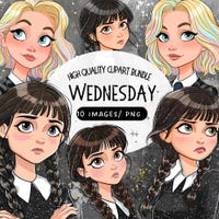 Wednesday Addams PNG Image/wednesday Clip Art - Etsy