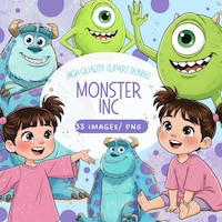 Monsters Clipart, Weird Creature Clip Art, Wild Cute Colorful Alien ...